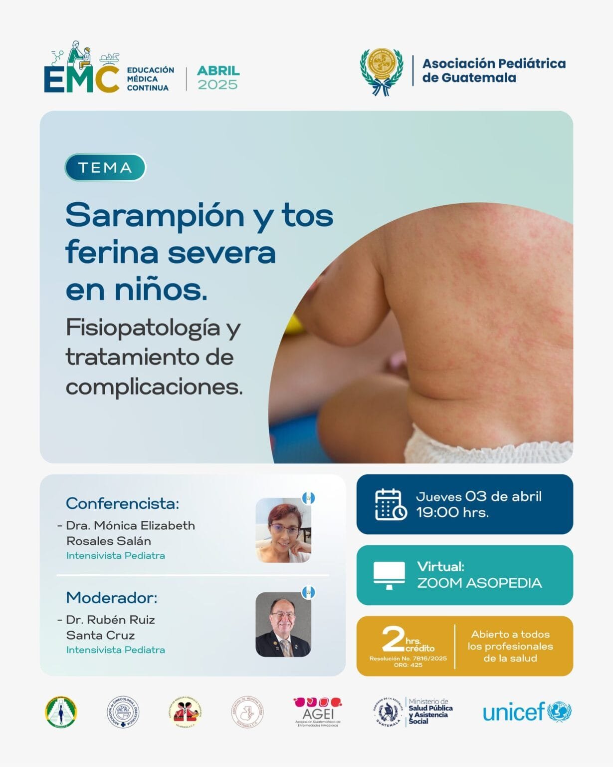 Sarampión y Tos ferina severa en niños. - ASOPEDIA